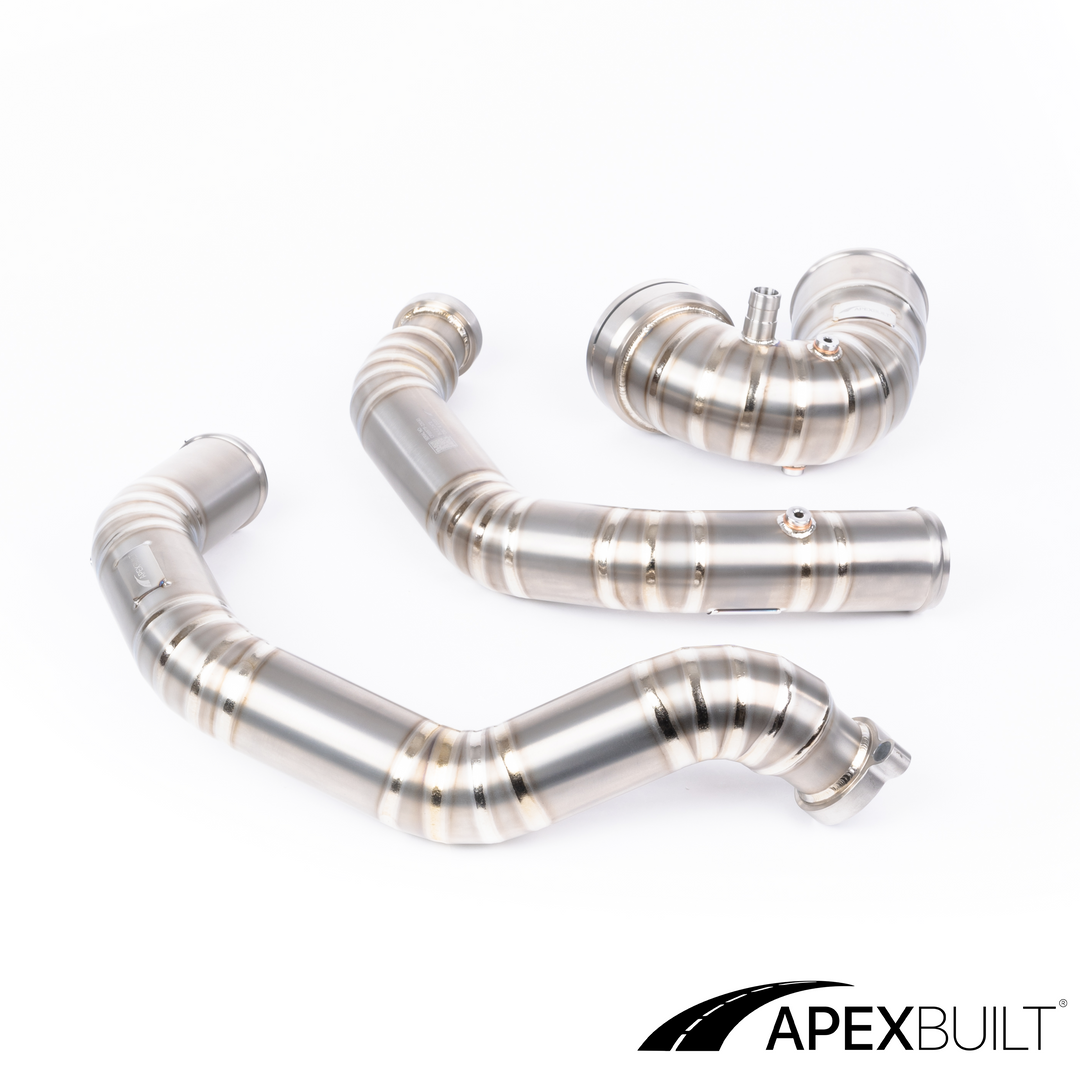 ApexBuilt® BMW F80 M3 & F82/F83 M4 Titanium Charge Pipe Kit (S55, 2015-18)