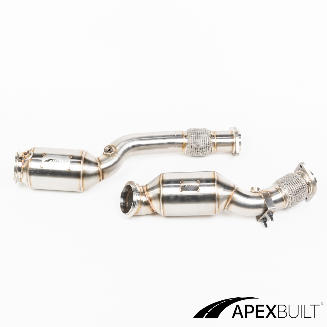 ApexBuilt® BMW F97 X3M/F98 X4M GESI 400 Cell HFC Downpipes (S58, 2021+)